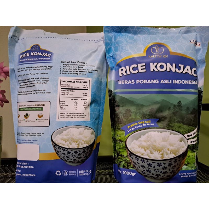 Jual BERAS SHIRATAKI PORANG RICE KONJAC KARETA KIN 1 Kg | Shopee Indonesia