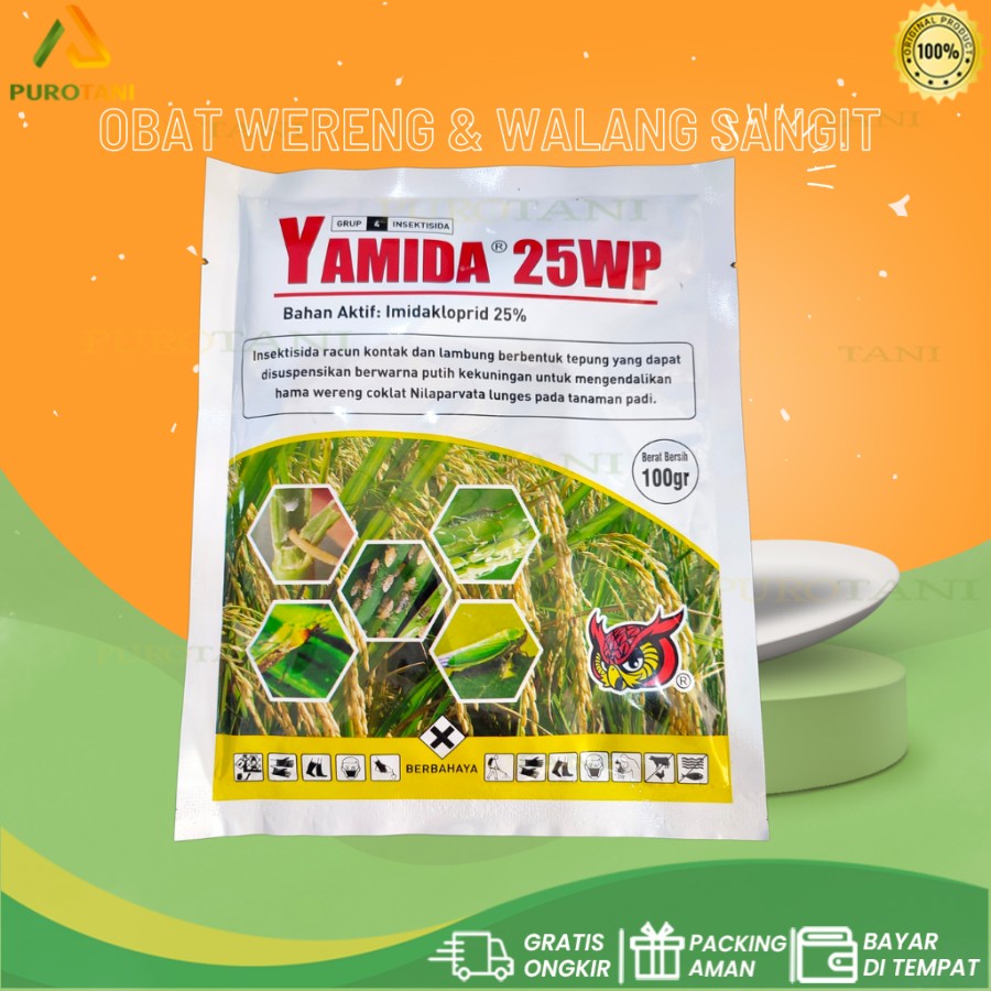 Jual Insektisida Yamida 25WP 100Gram Obat Wereng Walang Sangit Sundep ...