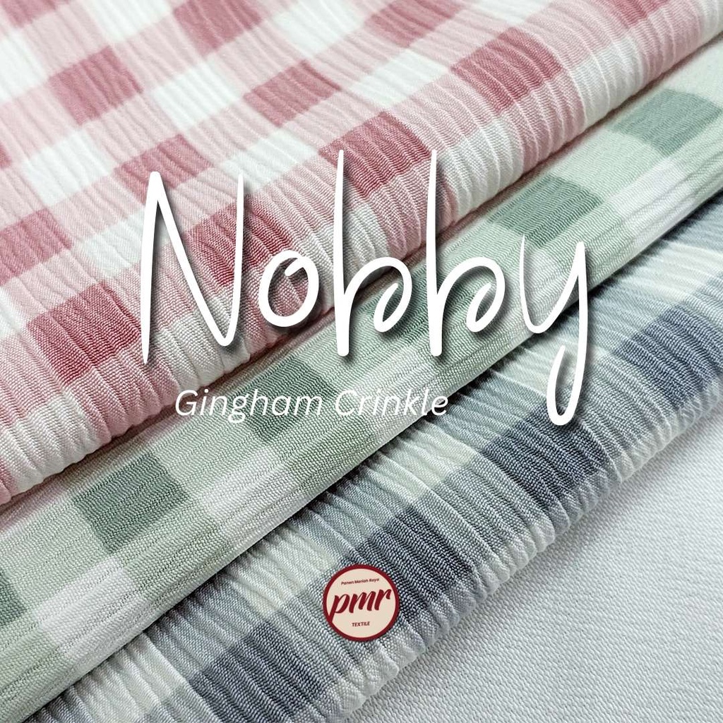 Jual Kain Polyester " Nobby Gingham Crinkle" Kain Dress dan Gamis Hijab ...