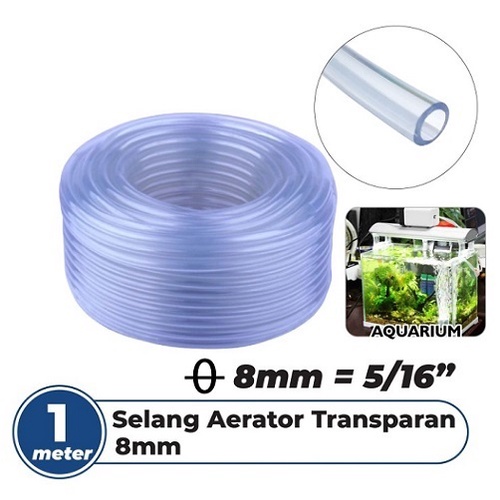 Jual Selang Pompa Hitam Brushess 5/16 8mm Elastis PVC Aerator ...