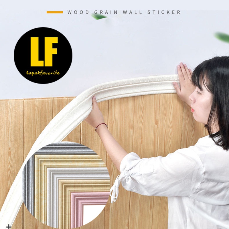 Jual AA Wall List Border Foam Wallpaper 3D Wall paper Border Sticker ...