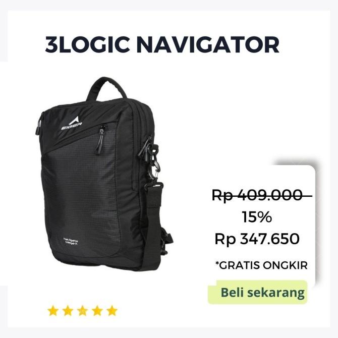 Jual TAS LAPTOP EIGER 3LOGIC NAVIGATOR MEGA BACKPACK | Shopee Indonesia