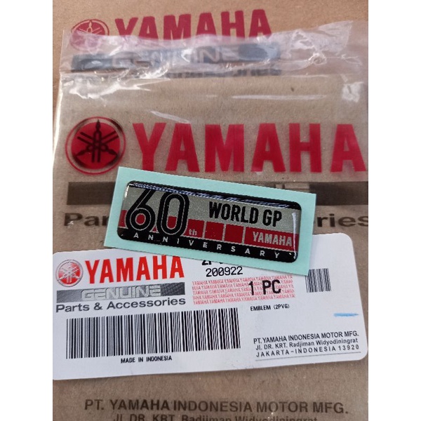 Jual Emblem Logo Timbul Stiker 60th 60 Tahun Anniversary World GP ...