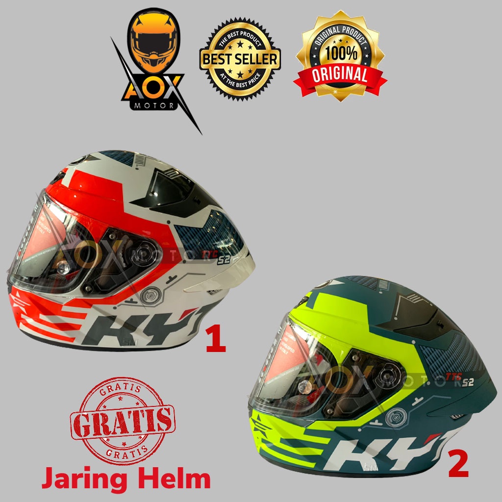 Jual Helm KYT TT COURSE FUSELAGE Fullface (Ongkir 3kg), GRATIS Jaring Helm | Shopee Indonesia