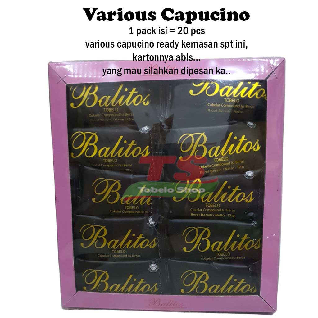 Jual TOBELO BALITOS HITAM (PACK) / TOBELO BALITOS / COKLAT TOBELO ...