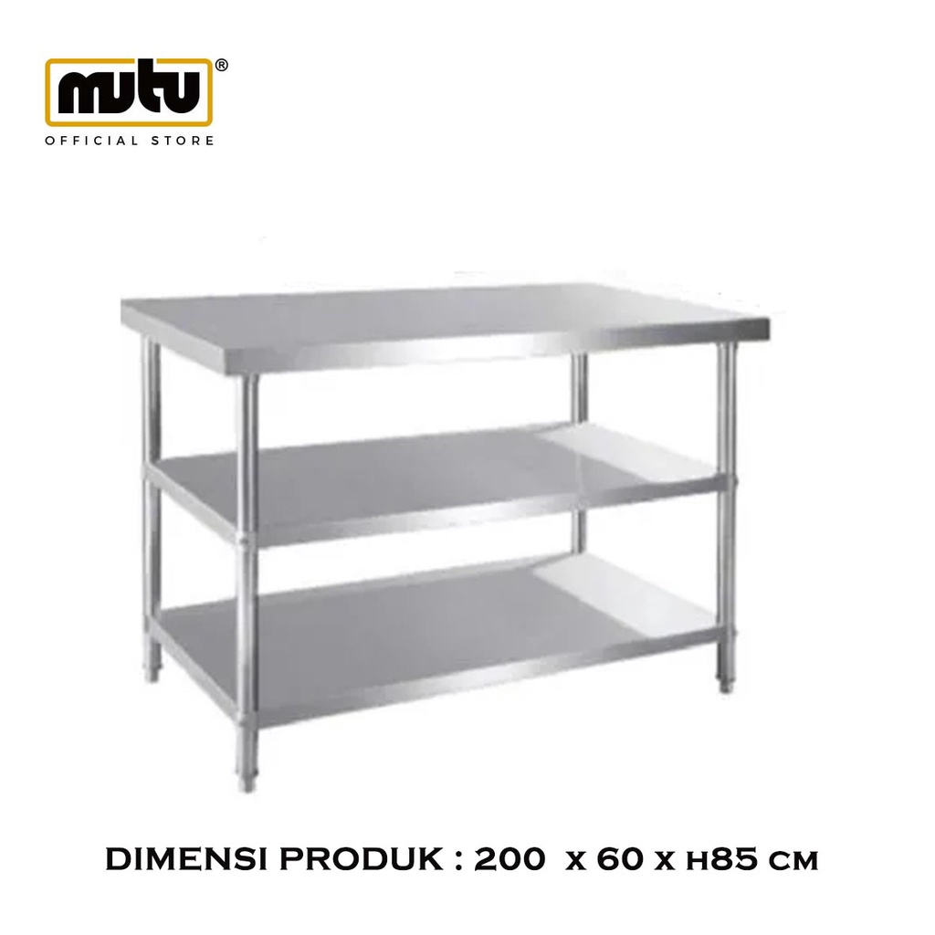 Jual Meja Stainless Steel 2 Meter Working Table Dapur Restoran RWT-206C ...