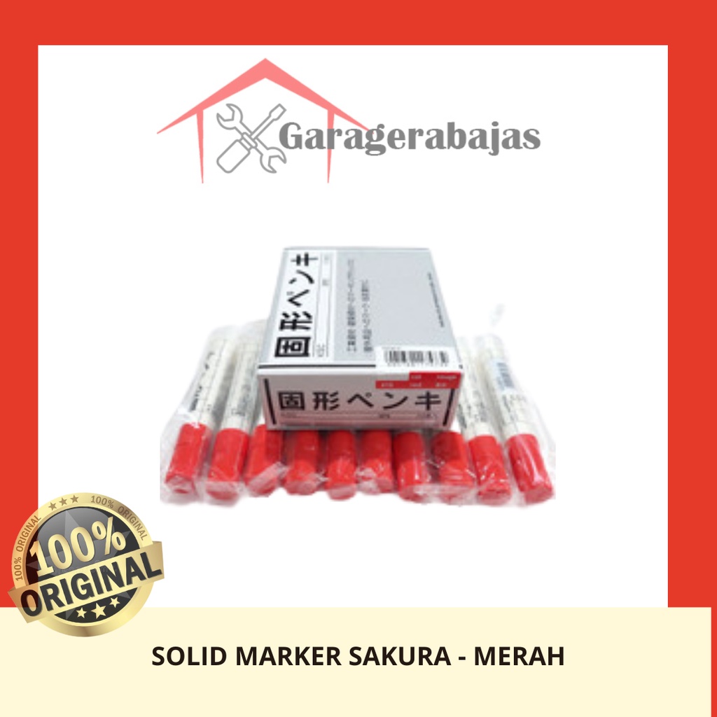 Jual SOLID MARKER SAKURA / SPIDOL PENANDA BESI PERMANEN - MERAH - PER PCS | Shopee Indonesia