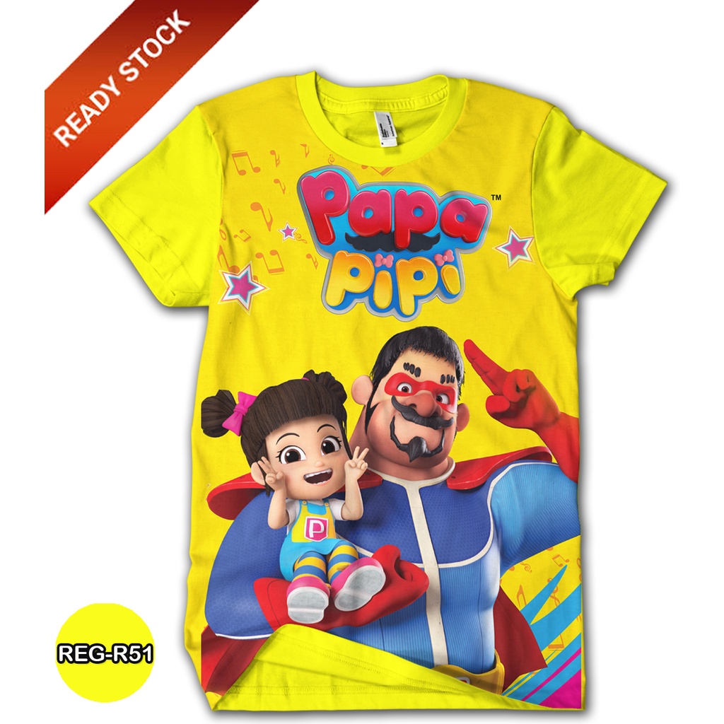 Jual Kaos Papa Pipi Zola Anak 3D Kaos Kartun TV Animasi Anak #REG-R51 ...