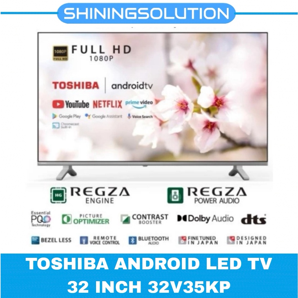 Jual TOSHIBA ANDROID LED TV 32 INCH 32V35KP [FREE BRACKET] | Shopee ...
