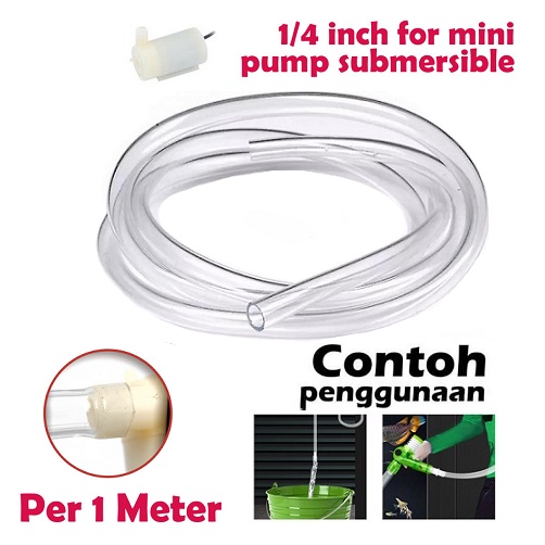 Jual Selang Transparan PVC Bening Aerator Pompa Hisap Submersible 1/4 ...