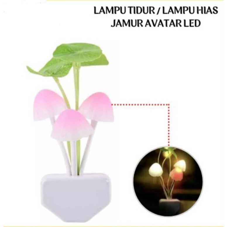 Jual Lampu Tidur LED Sensor Cahaya Lampu Hias Bunga Jamur Kamar Tidur ...