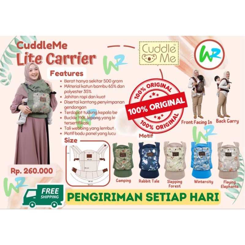 Jual GENDONGAN BAYI LITE CARRIER MOTIF PRINTED M SHAPE ORIGINAL ...