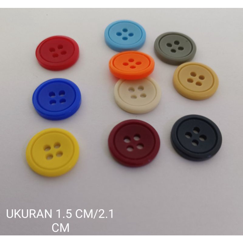 Jual Kancing jas safari/blazer datar ukuran 1.5 cm/2.1cm 1 gros 144 pcs ...