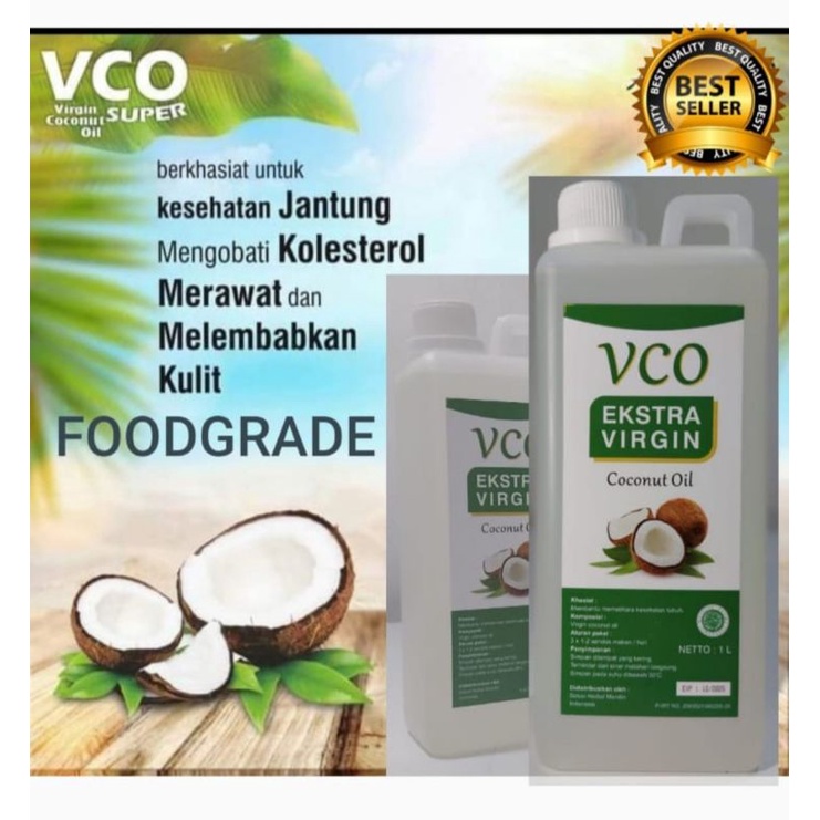 Jual Vco 1kg/ Virgin coconut oil 1kg/coconut oil food grade/ murni ...