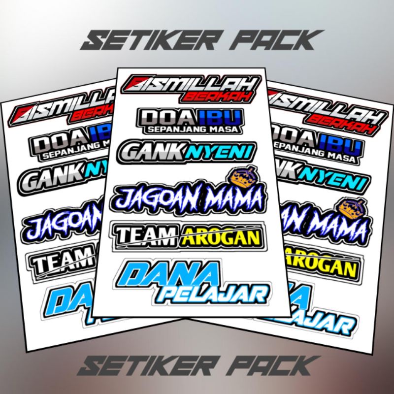 Jual setiker pack terbaru setiker hologram setiker kata kata keren ...