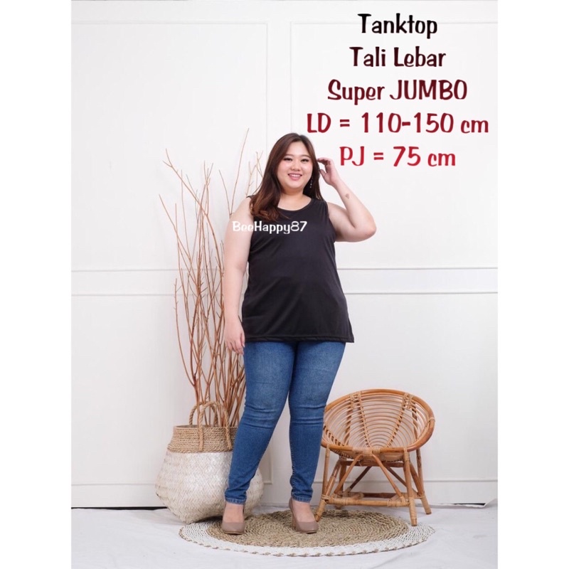 Jual Real - Tank Top Tali Lebar SUPER JUMBO / Tanktop Jumbo Big Size ...