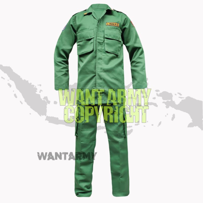 Jual Setelan Linmas Terbaru/Baju Linmas Tebal/Seragam Pdl Linmas ...