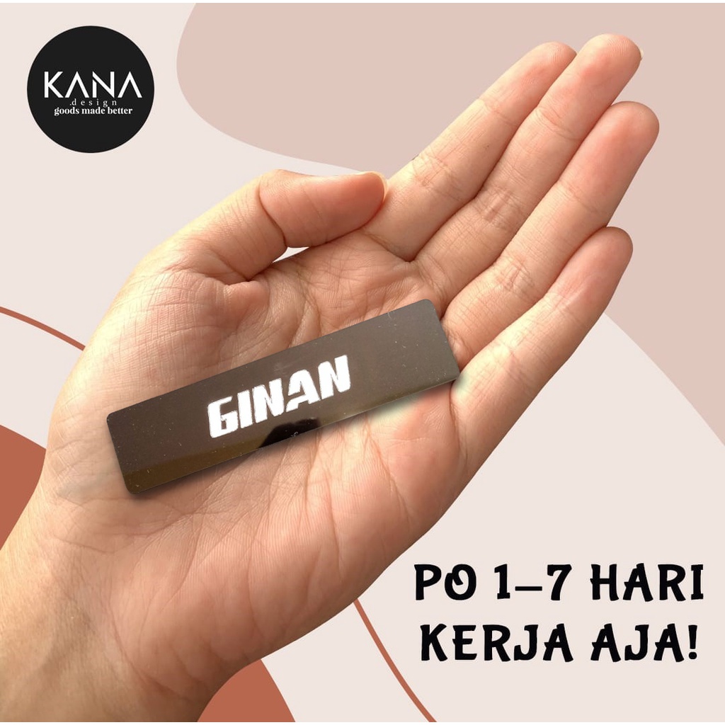 Jual Tag Nama Custom Akrilik Hitam Putih - Papan Nama - Papan Nama ...