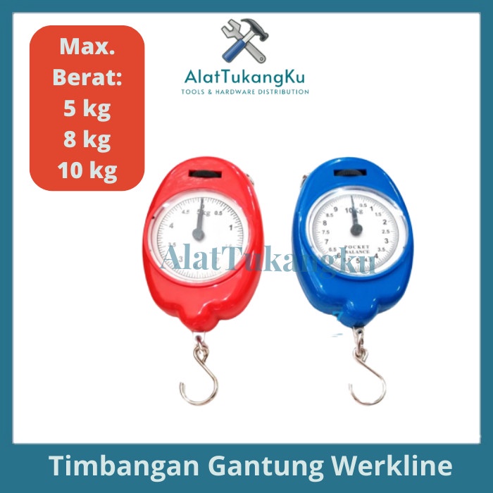 Jual Timbangan Gantung Manual 5kg 8kg 10kg/Timbangan Ikan Per Kait Werkline | Shopee Indonesia