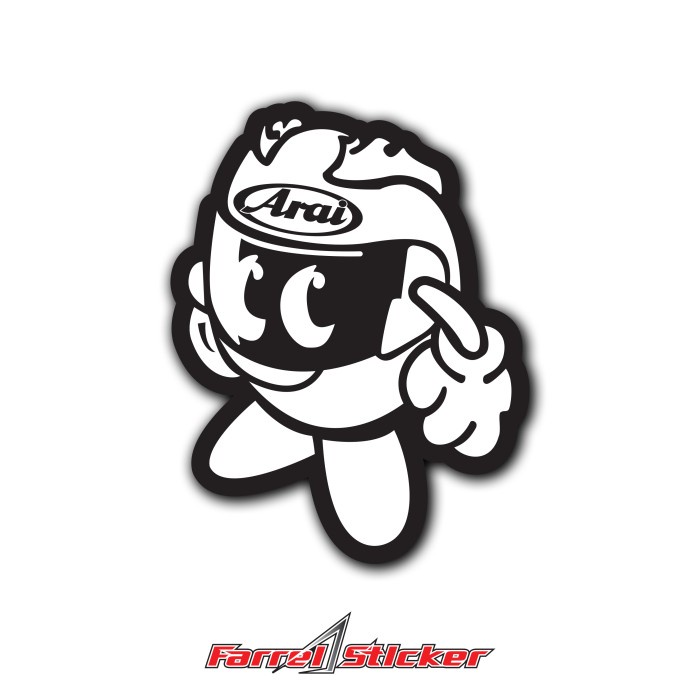 Jual Stiker Helm Sticker Helmet RX 7 R75 shape Push Forward PSC Terbaik ...