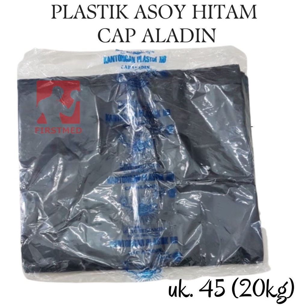 Jual PLASTIK ASOY HITAM JUMBO 20 KG UKURAN 45 CAP ALADIN KANTONG ...
