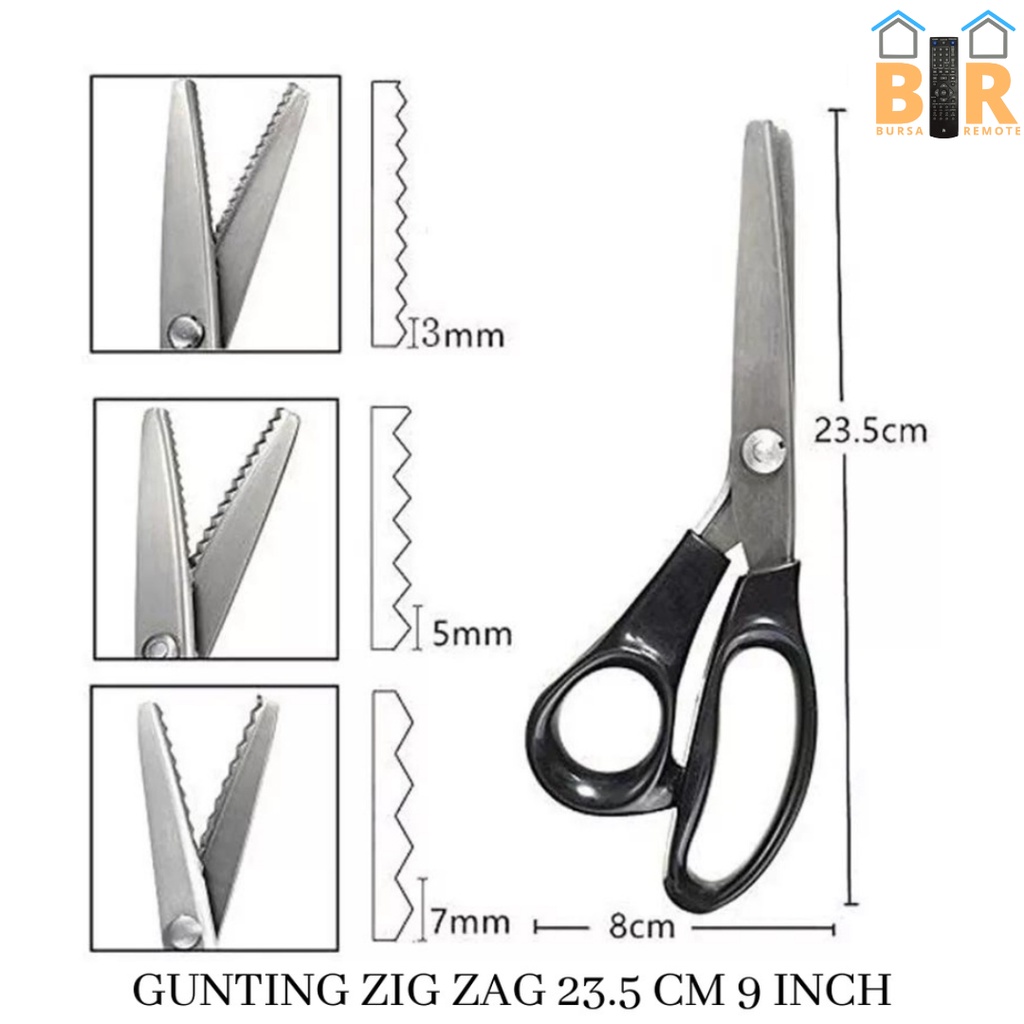 Jual Gunting Gelombang Zigzag Segitiga Gerigi Untuk Menggunting Kain ...