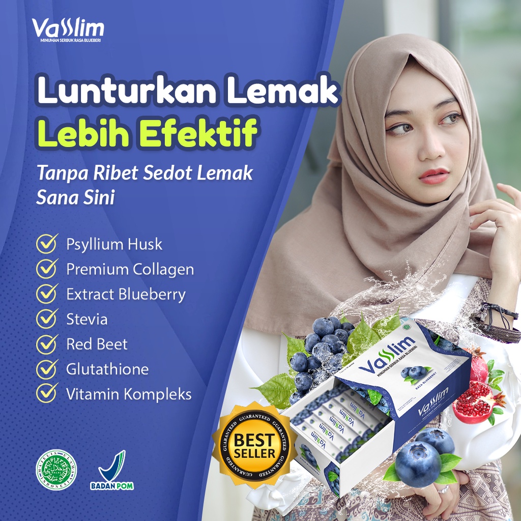 Jual Vasslim Fiber Drink Suplemen Diet Melangsingkan Tubuh Cepat dan ...