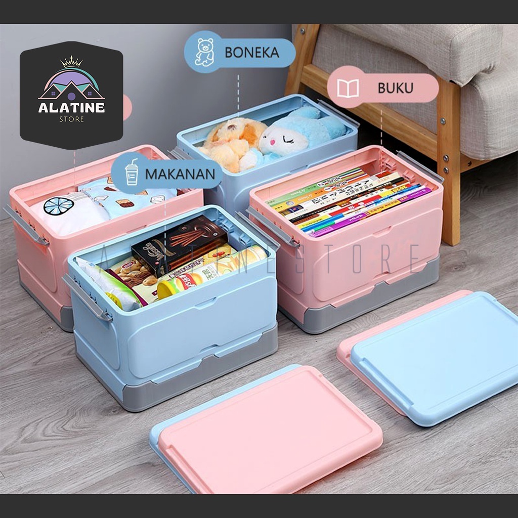 Jual Kotak Lipat Kontainer Penyimpanan / Storage Box Tempat Mainan Buku ...