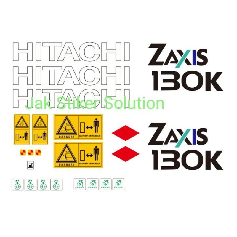 Jual Stiker Hitachi Zaxis 130K Decal Alat Berat | Shopee Indonesia