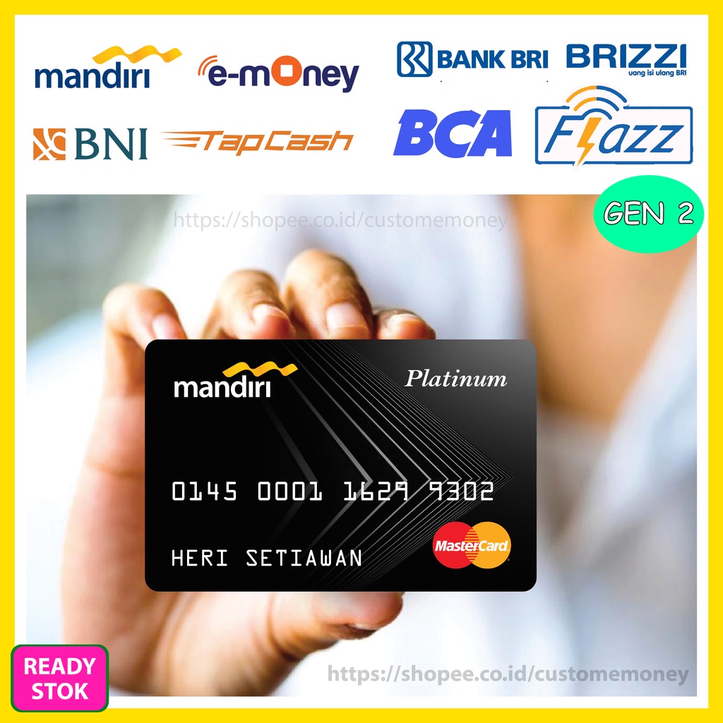 Jual KARTU EMONEY DESIGN PLATINUM BLACK CARD KARTU ETOLL EMONEY MANDIRI ...