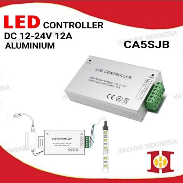 Jual Kontroler Lampu LED Strip Controller RGB 12V 24V DC Aluminium ...