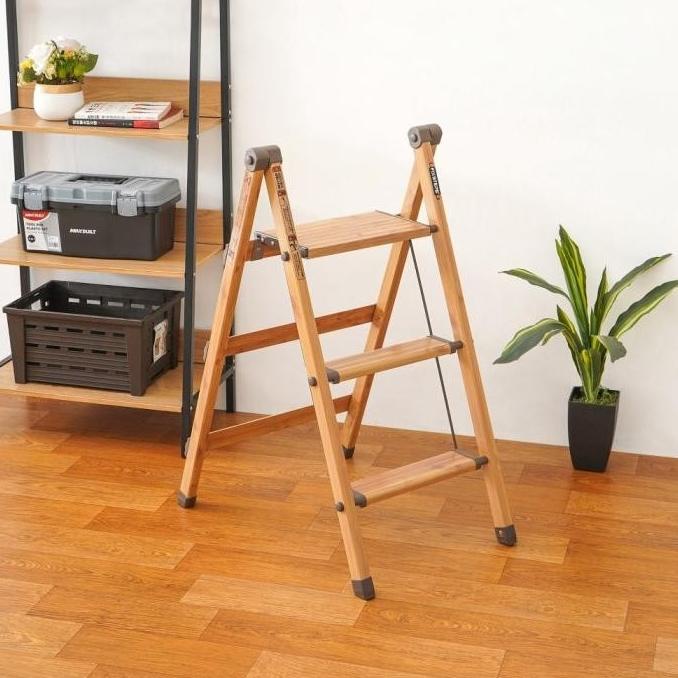 Jual Ace - Krisbow Tangga Lipat Aluminium 3 Step Motif Kayu | Shopee ...