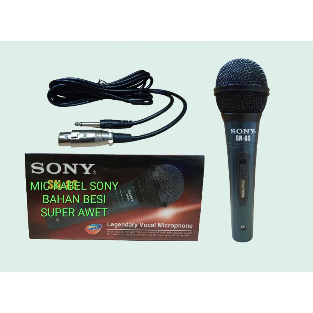 Jual G654 MICROPHONE SONY MIC KABEL KARAOKE VOCAL AUDIO SOUND BEST BESI ...