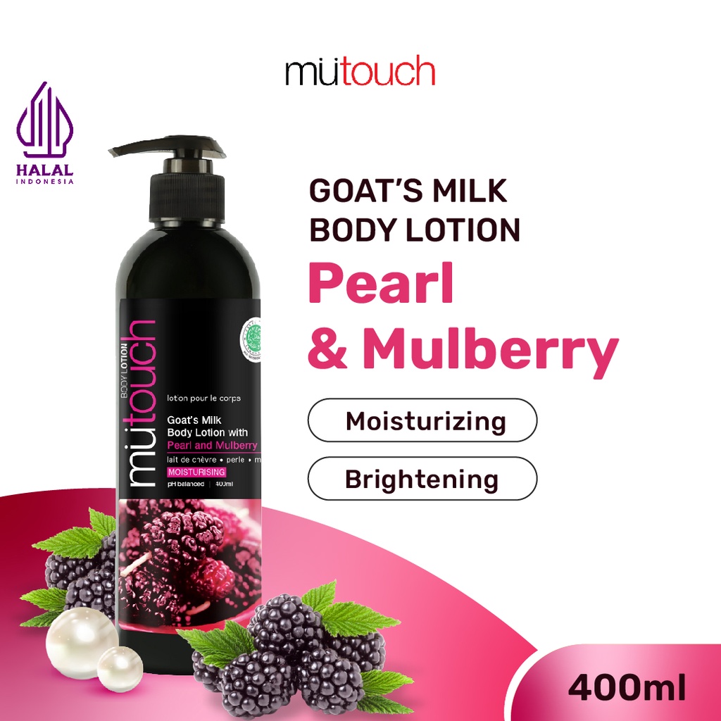 Jual MuTouch Goat's Milk Body Lotion Pearl and Mulberry 400ml | Shopee ...