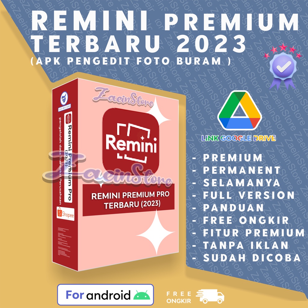 Jual REMINI PREMIUM PRO TERBARU 2023 // APLIKASI PENGEDIT FOTO BLUR ...