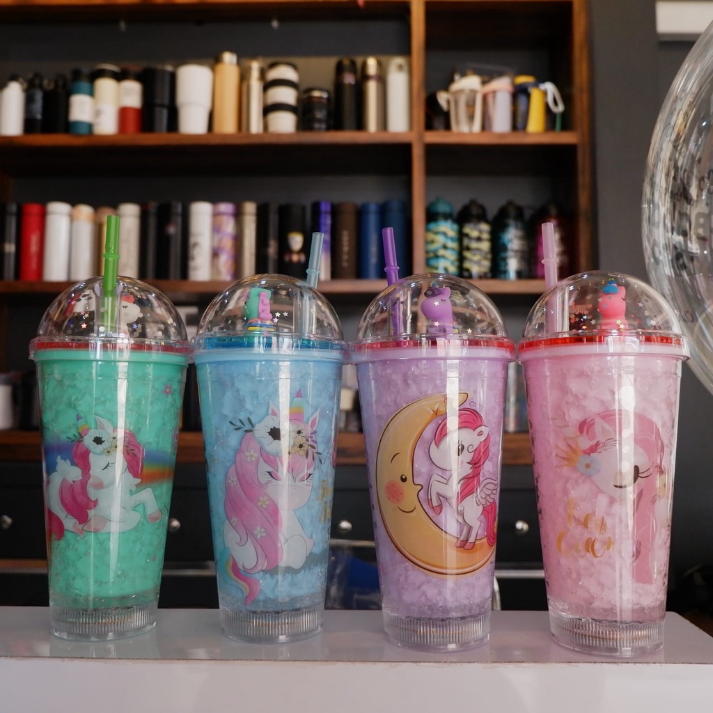 Jual Botol Minum Tumbler Ice Cup With LED Botol Double Wall 460 ml ...