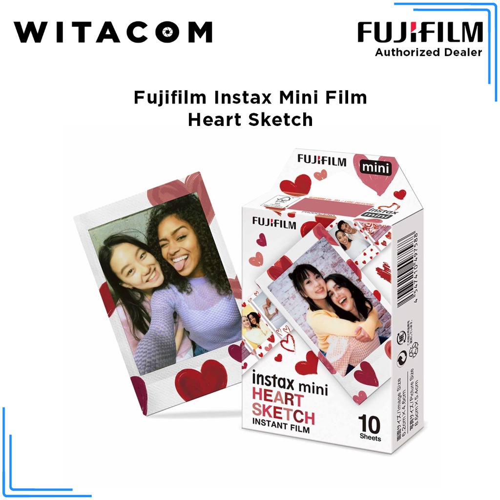 Jual Fujifilm Instax Mini Film Photo Paper - Heart Sketch | Shopee ...