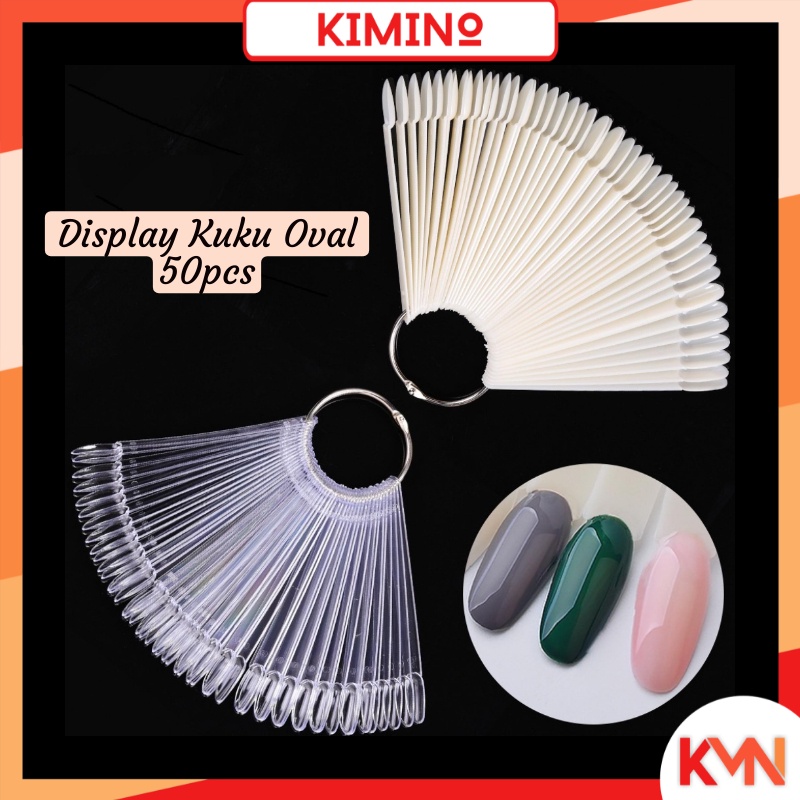 Jual KMN 50pcs Display Kuku Nail Art Warna Kutek Kuku Bentuk Oval Color ...