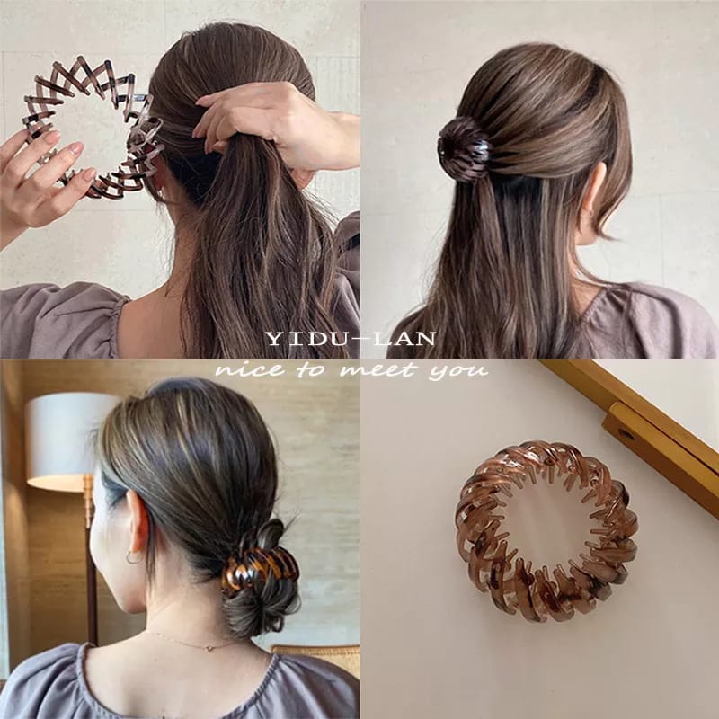Jual Ikat Rambut Ponytail Jepit Rambut Korea Bahan Plastik Gaya Retro ...