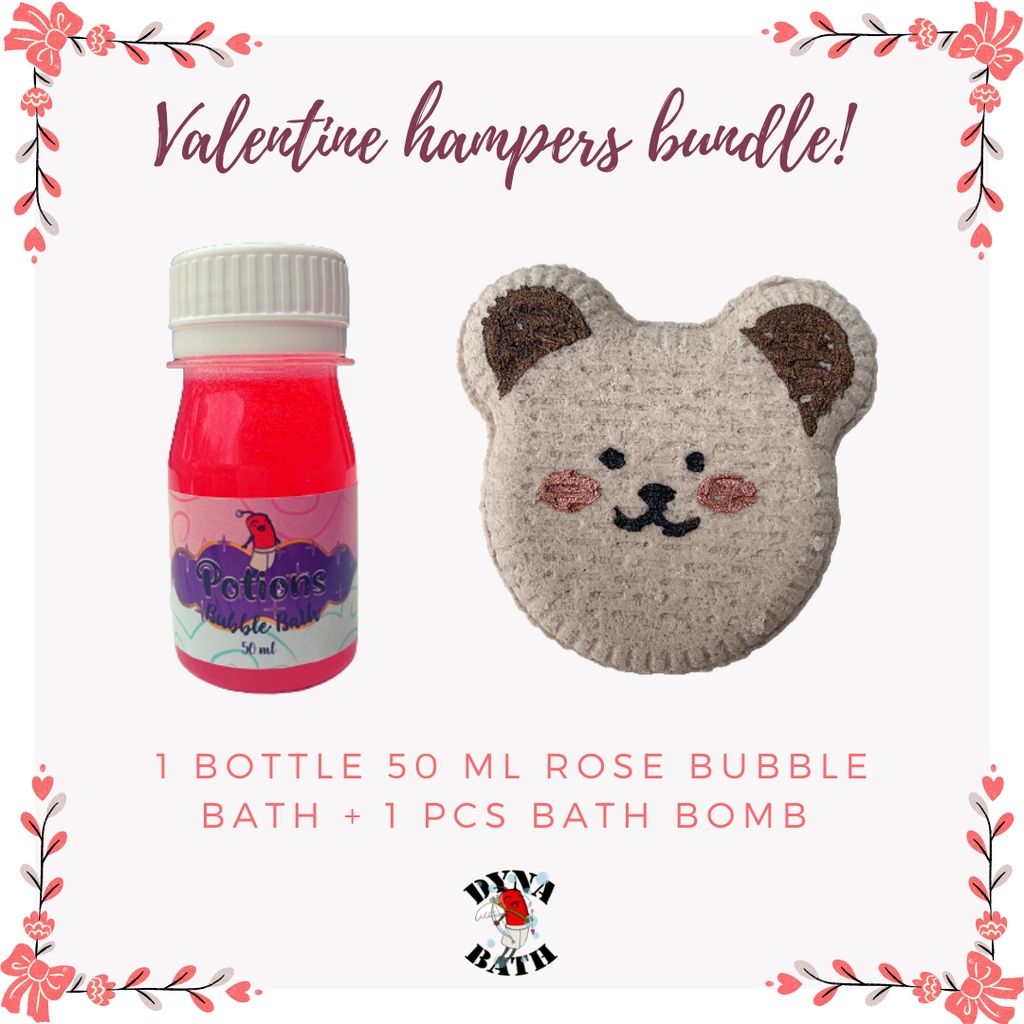 Jual Valentine's Day hampers bath bomb + bubble bath value pack by ...