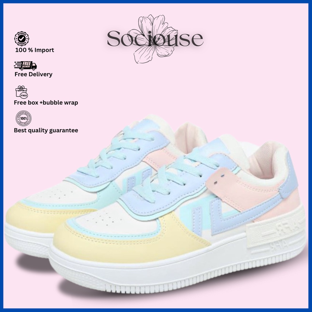 Jual [SOCIOUSE] Sepatu Aesthetic Wanita Korea - Sepatu Sneakers Kets ...