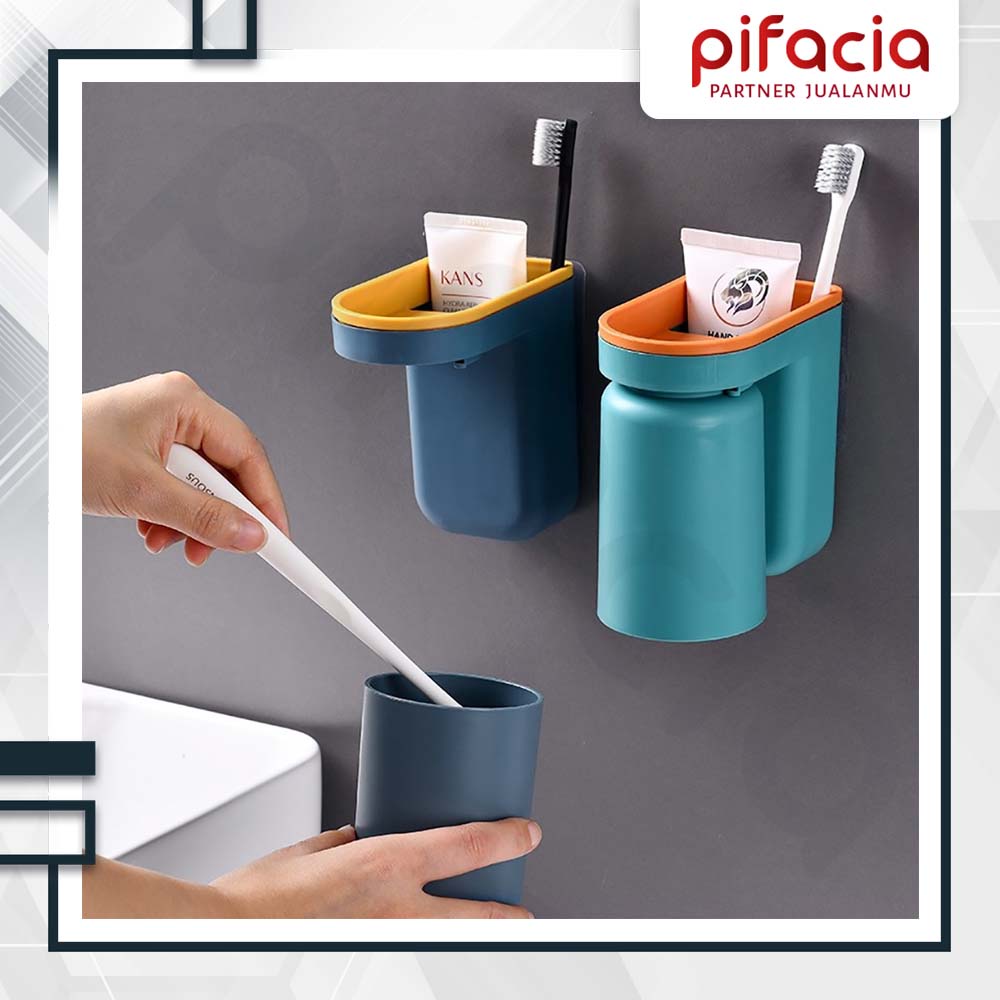 Jual PIFACIA Tempat Gelas Sikat Gigi Odol Gantungan Tempel Dinding ...