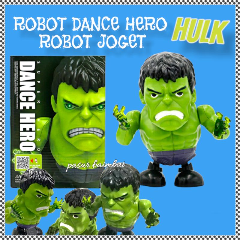 Jual MAINAN ANAK ROBOT DANCE HERO HULK ROBOT JOGET SUPERHERO HULK ...