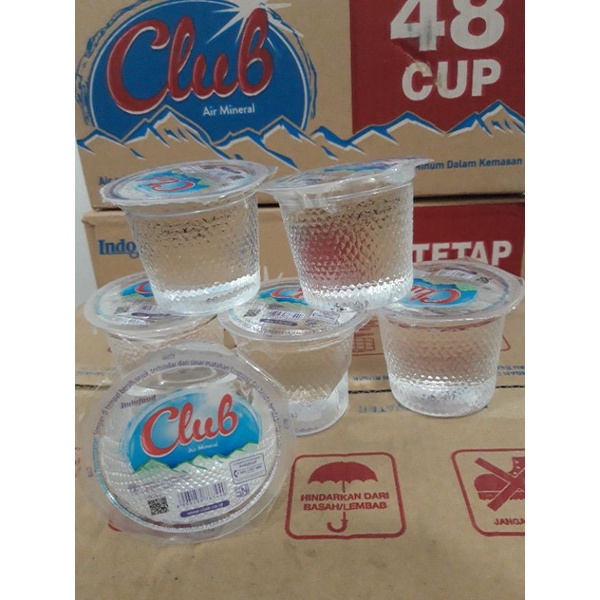 Jual Club air mineral gelas cup mini 150ml x 48pcs | Shopee Indonesia