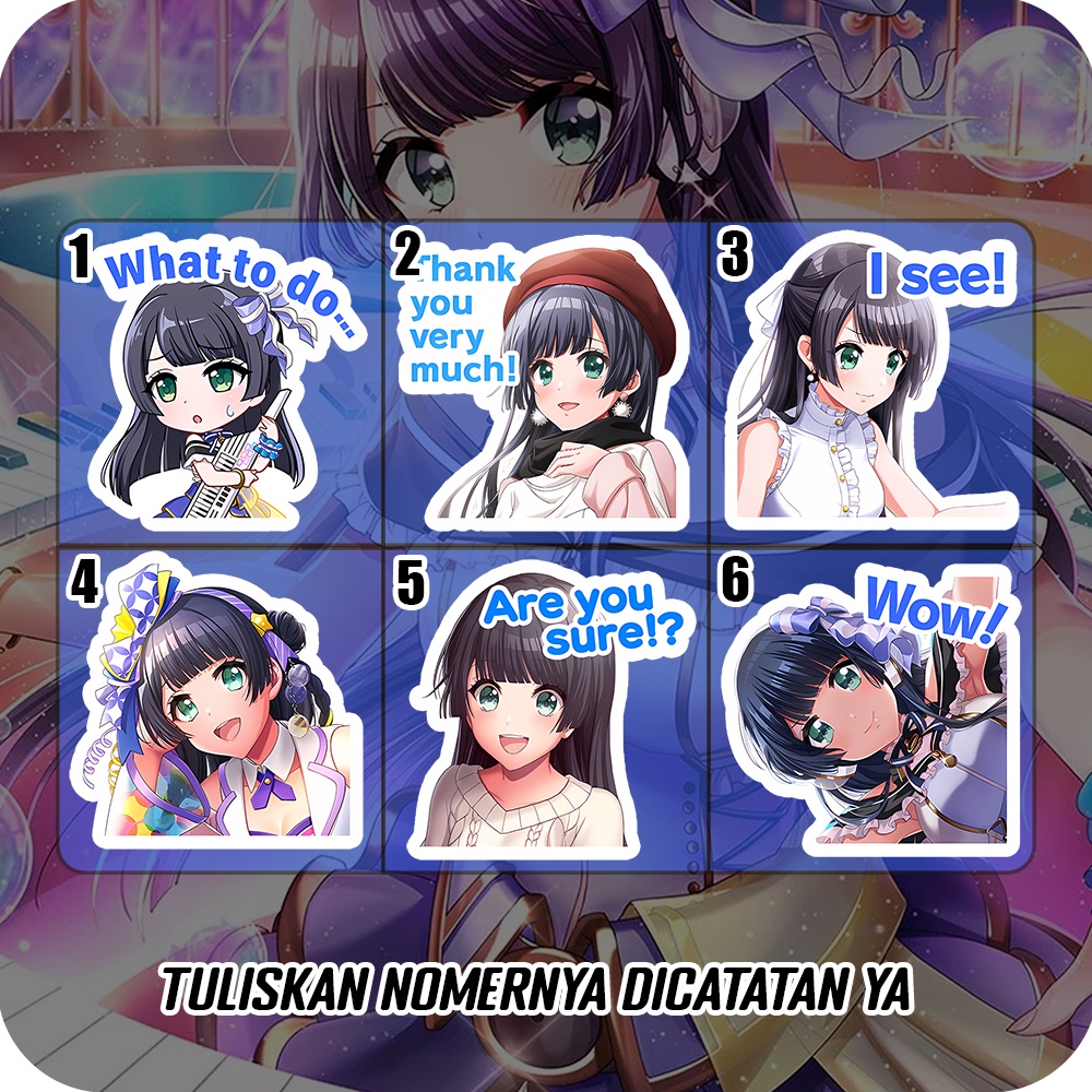 Jual Stiker Glossy Rei Togetsu D4DJ, Sticker Anime Lucu Anti Air Untuk ...