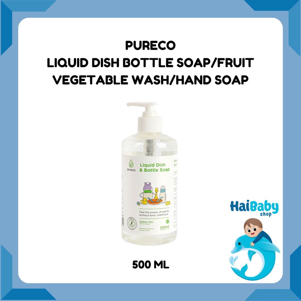 Jual Bottle Pump, 500 ml Pureco Liquid Dish Bottle Soap/Pureco Fruit ...