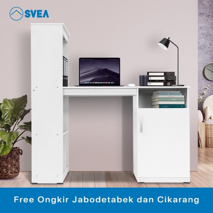 Jual SVEA HUGA Working Desk with Shelf - Meja Kerja dengan Rak - White ...