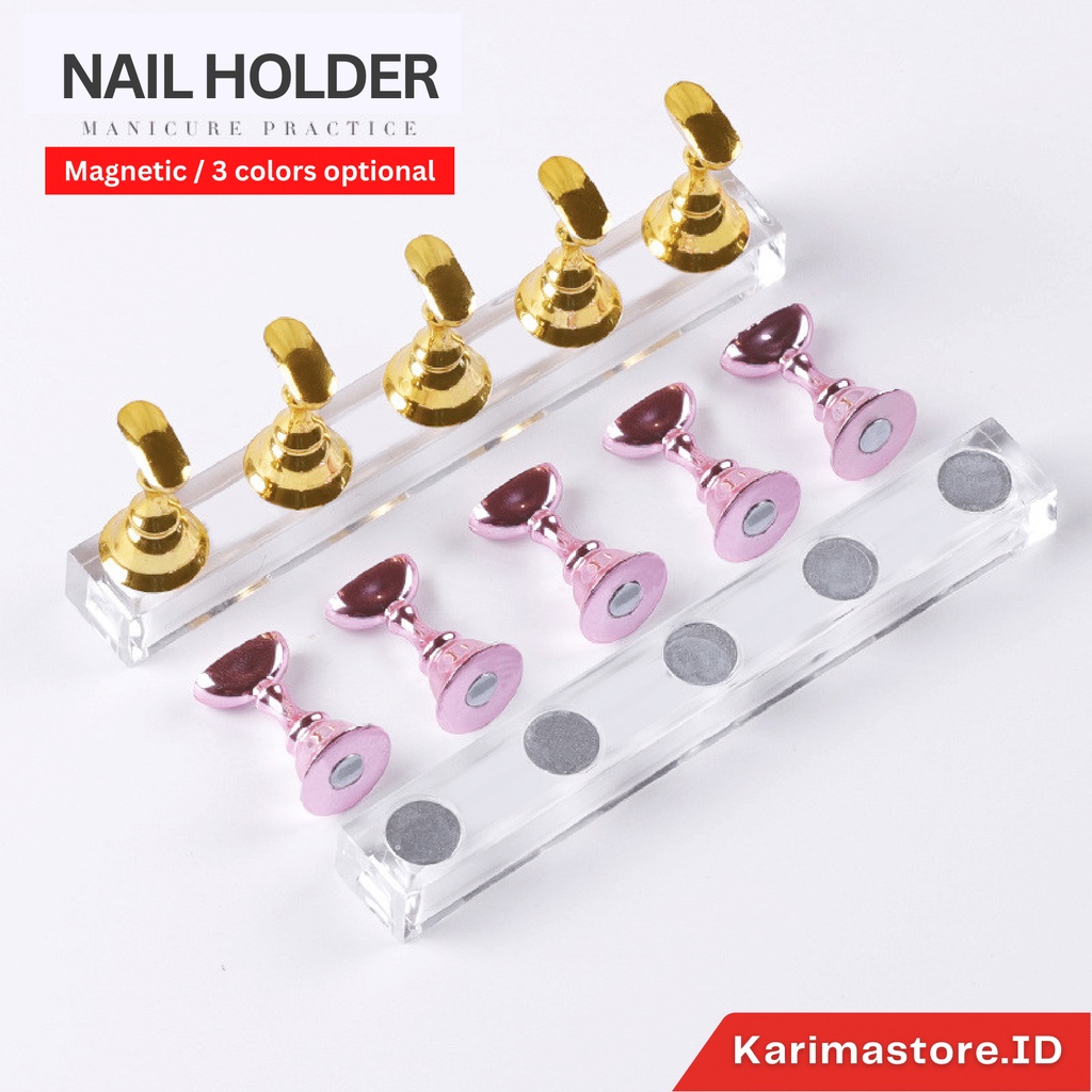 Jual Stand kuku palsu magnetik Nail display bahan metal nail holder ...