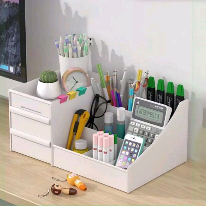 Jual KIANDAA RAK STATIONERY MINI ORGANIZER MEJA KOTAK 2 LACI SERBAGUNA ...