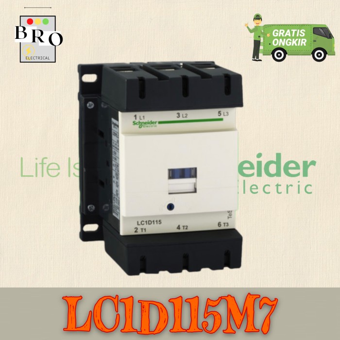 Jual Schneider Contactor LC1D 115 M7 / Kontaktor LC1D115M7 220V AC ...
